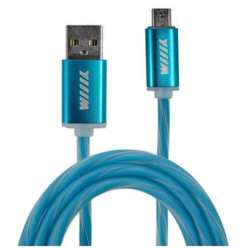 Кабель WIIIX USB - microUSB (CBL710-UMU-10), 1 м, синий