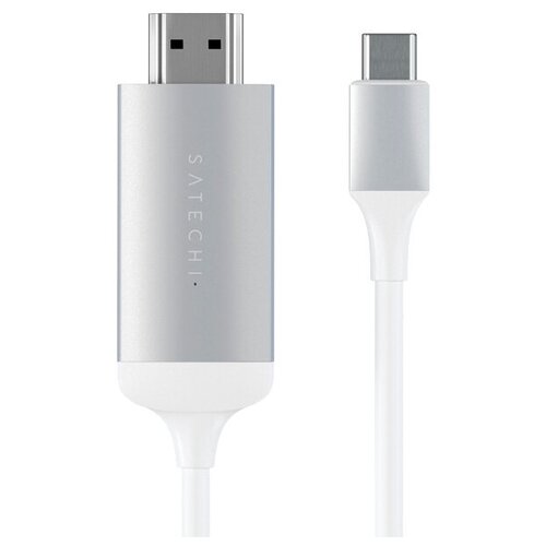 Кабель Satechi Aluminum Type-C to HDMI Cable 4K 60Hz, 1.8 м, Silver