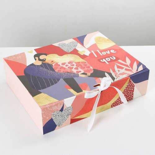 Коробка складная подарочная I love you, 31 x 245 x 8 см