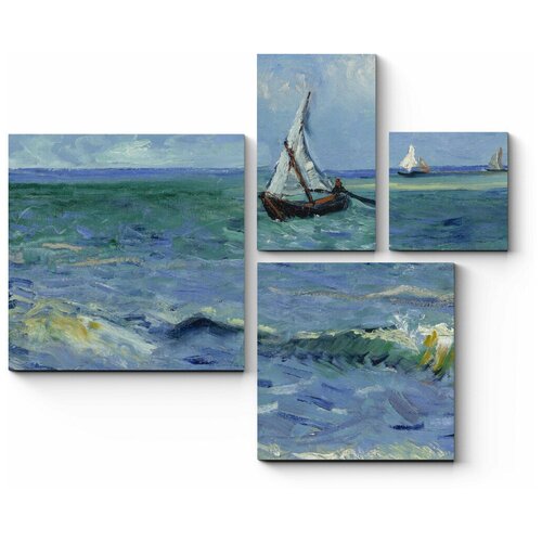 Модульная картина Морской пейзаж в Сен-Мари, Винсент Ван Гог 172x143