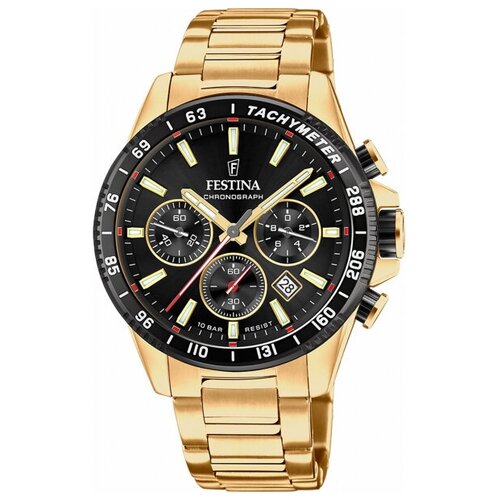 Наручные часы FESTINA Timeless Chrono F20634/5, черный, красный