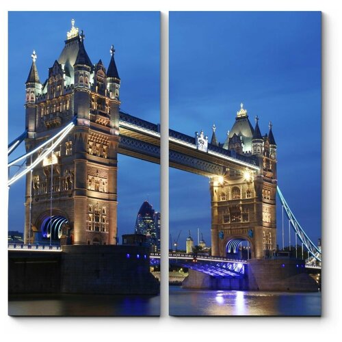 Модульная картина Тауэрский мост на закате дня, Лондон 60x60