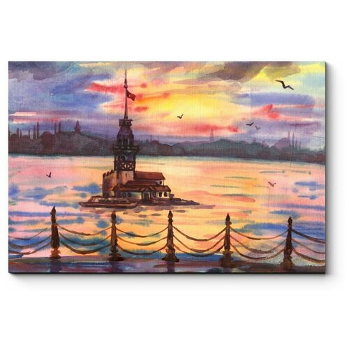 Модульная картина Девичья башня, Стамбул 90x60