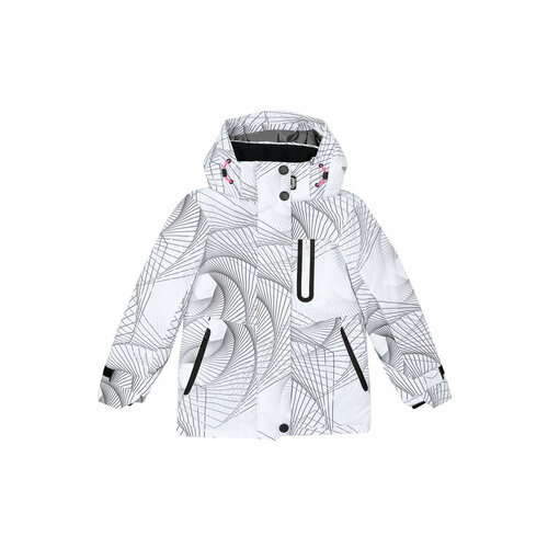 Куртка Oldos, размер 140-68-60, серый, белый