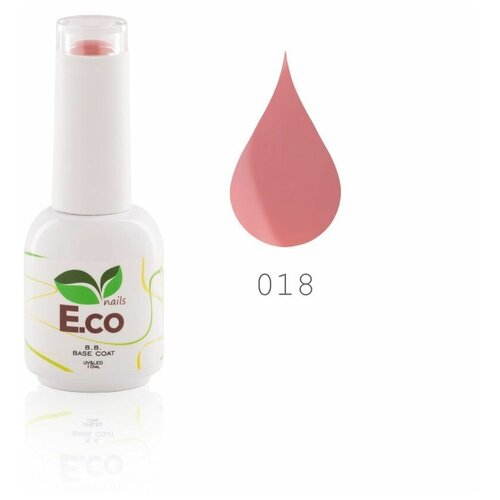 E.co nails Базовое покрытие BB-base Gel, 018, 10 мл