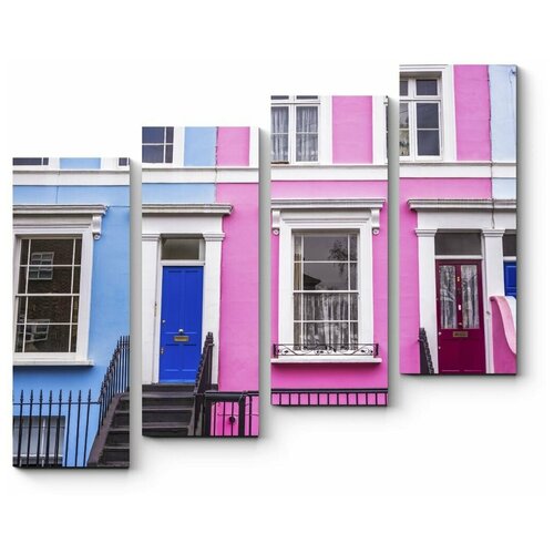 Модульная картина Красочные дома в Ноттинг-Хилл80x69