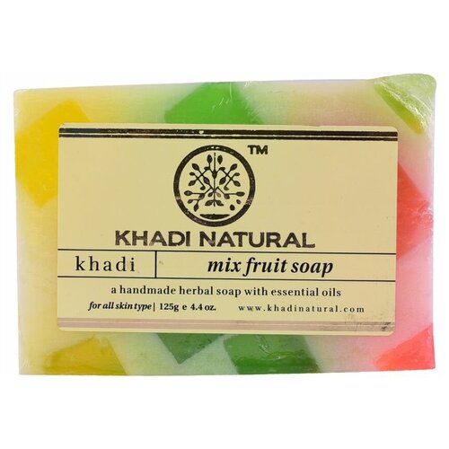 Khadi Natural Мыло кусковое Herbal Mix Fruit Soap, 125 г
