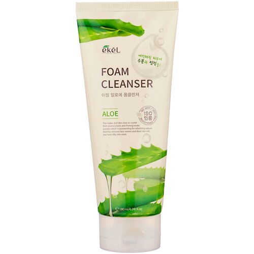 Ekel пенка для умывания с экстрактом алоэ Aloe Foam Cleanser, 180 мл, 180 г