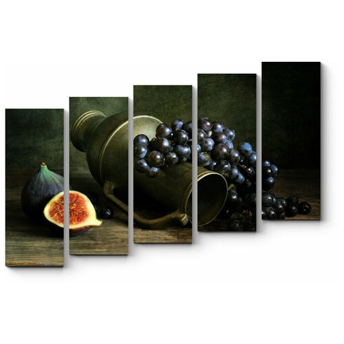 Модульная картина Манящая гроздь винограда 120x84