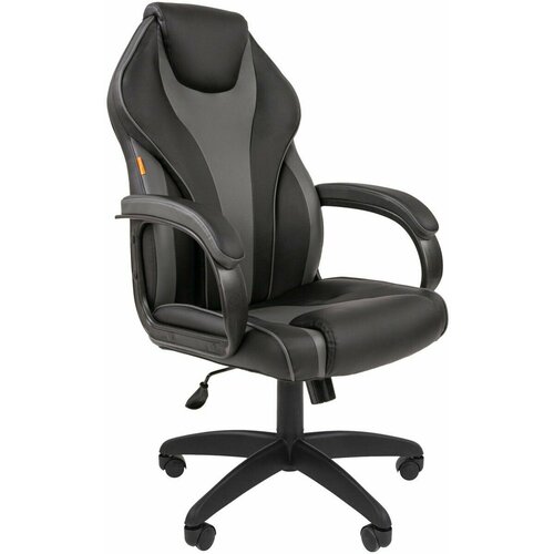 Игровое компьютерное кресло CHAIRMAN 299, экокожа, черный/серый
