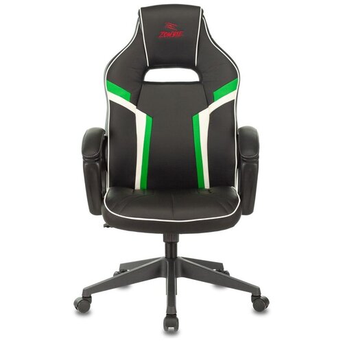 Компьютерное кресло Zombie VIKING Z3, обивка: искусственная кожа, цвет: черный/зеленый