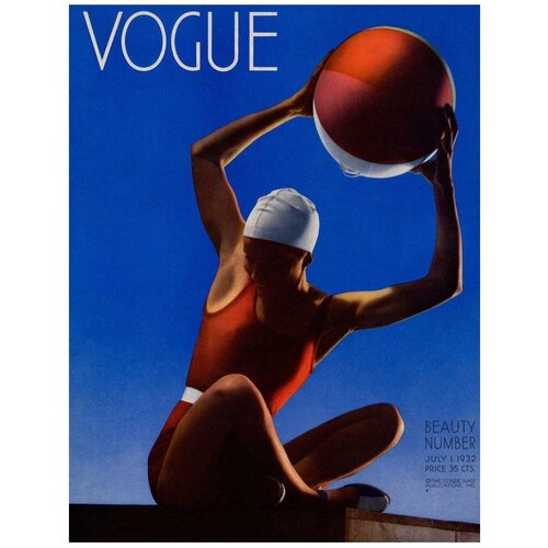 Постер / Плакат / Картина Vogue - Девушка в купальнике 40х50 см в подарочном тубусе
