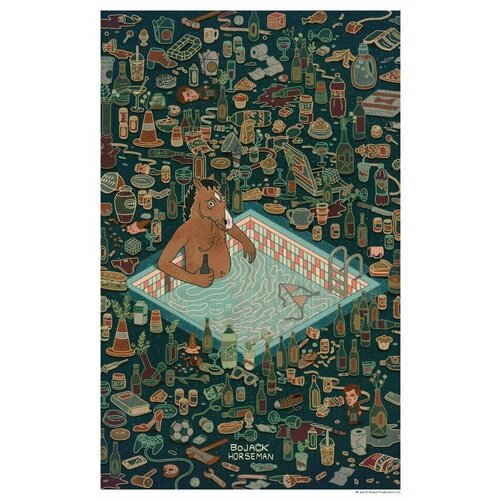 Плакат, постер на холсте BoJack Horseman, Конь БоДжек, . Размер 60 х 84 см