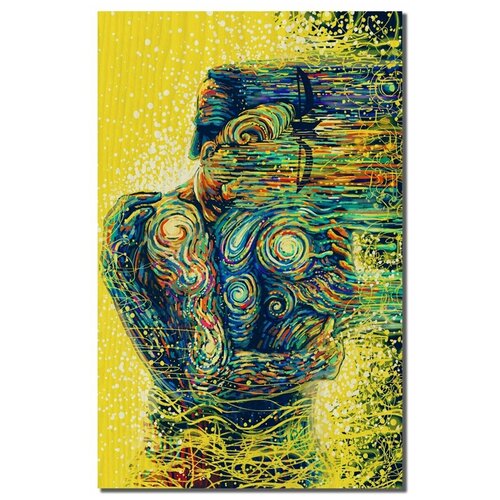 Картина интерьерная на дереве, рисунок эзотерика души тела космоса провидения таинств йога - 7893 В
