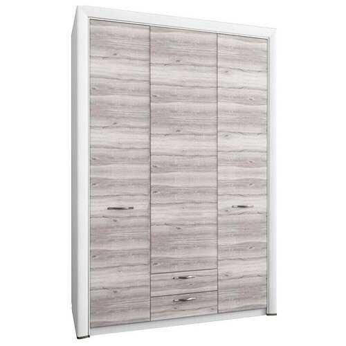 Шкаф для одежды Anrex Olivia 3D2S, (ШхГхВ): 135.8х60.3х217.1 см, дуб анкона/вудлайн кремовый