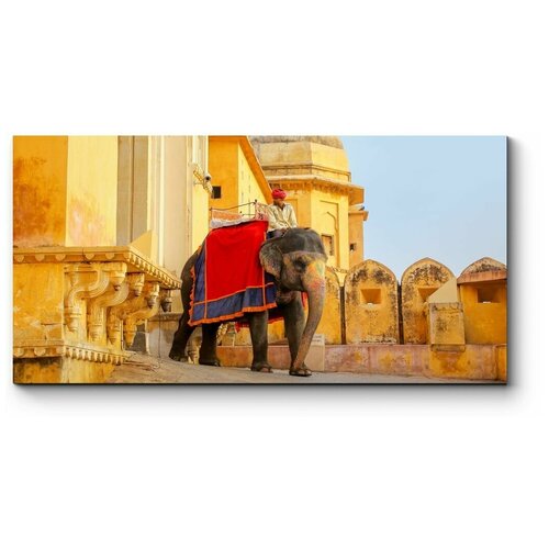 Модульная картина Индийский слон 80x40