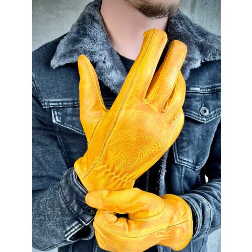 Перчатки Hard Skin, размер XXL, желтый, горчичный
