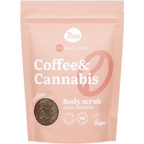 7DAYS Скраб для тела антицеллюлитный Coffee&Cannabis