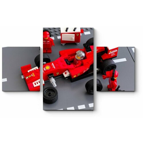 Модульная картина Lego команда Ferrari F14 T гоночный автомобиль80x52