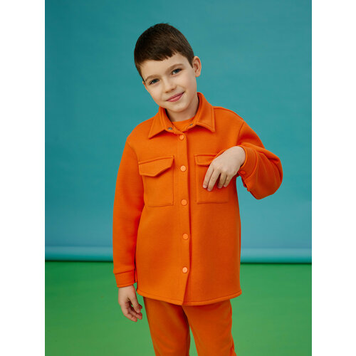 Школьная рубашка booms, размер 110, оранжевый