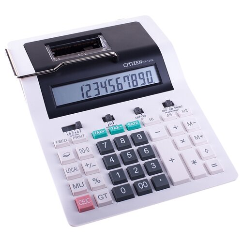 Калькулятор бухгалтерский CITIZEN CX-121N, белый/черный