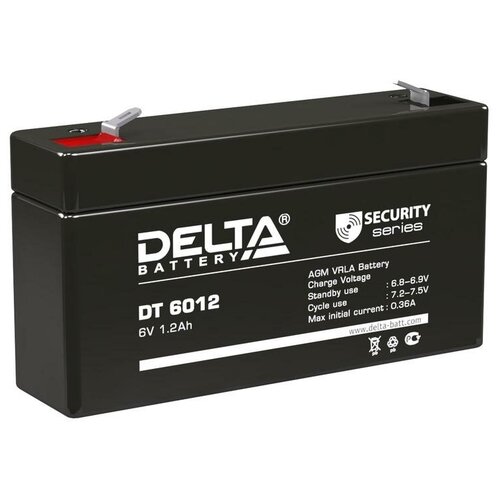 Аккумулятор 6В 1.2А. ч Delta DT6012 (8шт. в упак.)
