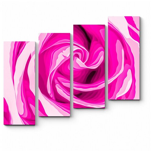 Модульная картина Розовая роза 160x138