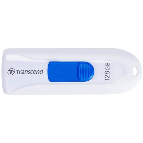 Флешка Transcend JetFlash 790 128 ГБ, 1 шт., белый/синий