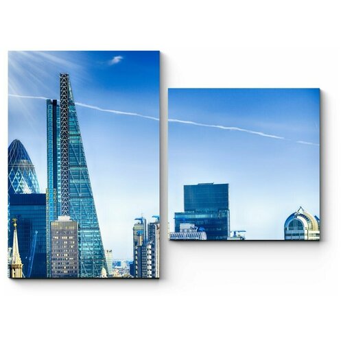 Модульная картина Небоскребы делового Лондона 80x60