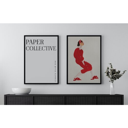 Набор плакатов "Paper Collective" / Формат А3 / 2 шт. (30х42 см) / Набор интерьерных постеров