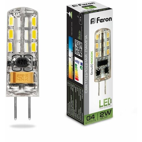 Упаковка светодиодных ламп 10 шт. Feron LB-420 25448, G4, JC, 2 Вт, 4000 К
