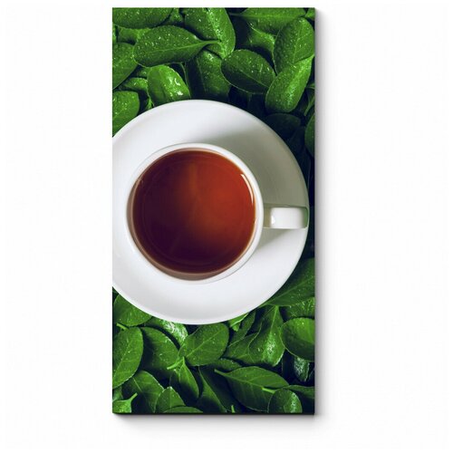 Модульная картина Зеленый чай 70x140