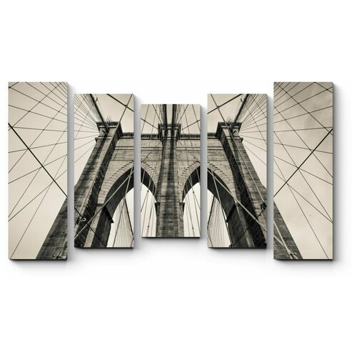 Модульная картина Бруклинский мост, винтаж 90x54