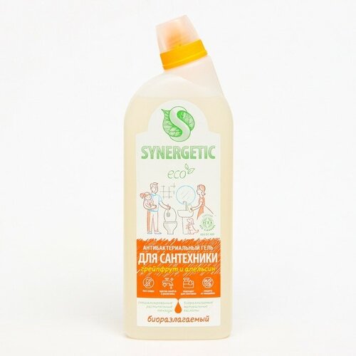 Средство биоразлагаемое для мытья сантехники SYNERGETIC грейпфрут и апельсин 5 в 1, 0,7л