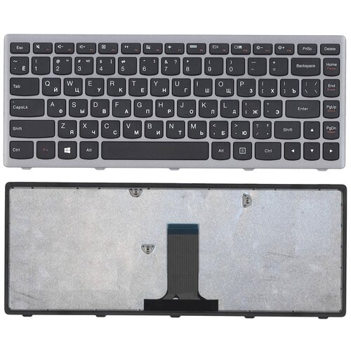 Клавиатура для ноутбука Lenovo G400 G405S S410P черная с серой рамкой p/n:9Z. NAASW. L0R, 25213957