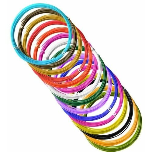 ABS пластик для 3D ручки (15 цветов, 3м) Помощник PM-TYP03