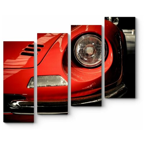 Модульная картина Фронтальные детали Ferrari 120x104