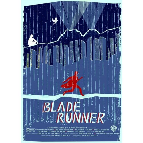 Плакат, постер на холсте Blade Runner, Бегущий по лезвию. Размер 42 х 60 см