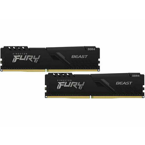 Модуль памяти Kingston Fury Black DDR4 DIMM 2666Mhz PC21300 CL16 - 16Gb Kit (2x8Gb)