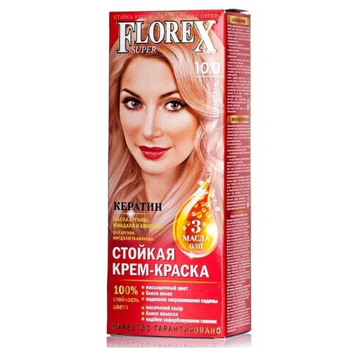 Florex Florex Super стойкая крем-краска, 10.0 шампань, 100 мл