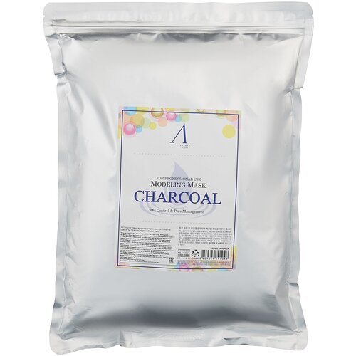 Anskin маска альгинатная Charcoal для жирной кожи с расширенными порами, 1000 г, 1000 мл