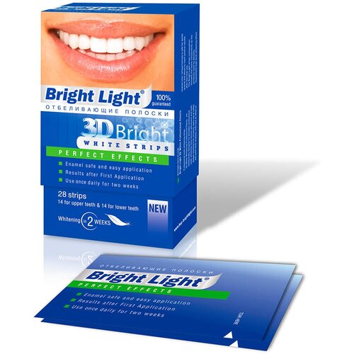 Отбеливающие полоски Bright Light Perfect Effects для чувствительных зубов
