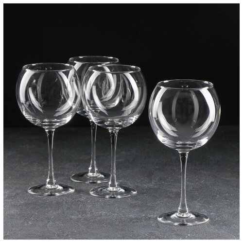 Набор стеклянных бокалов для вина «Время дегустаций. Бургундия», 650 мл, 4 шт