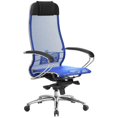 Компьютерное кресло METTA Samurai S-1.04 офисное, обивка: сетка/искусственная кожа, цвет: синий