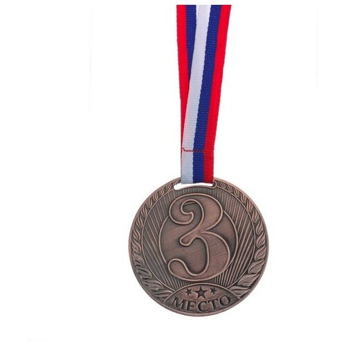 Медаль призовая, 3 место, бронза, d 6 см