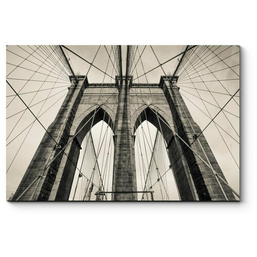 Модульная картина Бруклинский мост, винтаж 80x53