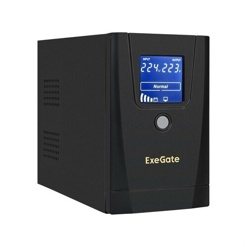 EXEGATE ИБП EX292787RUS ИБП SpecialPro Smart LLB-1000. LCD. AVR.1SH.2C13 <1000VA 550W, LCD, AVR, 1 Schuko+2 C13, металлический корпус, Black>