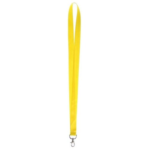 Лента для бейджа ширина-20 мм, длина-90 см с металлическим карабином, жёлтая(100 шт.)