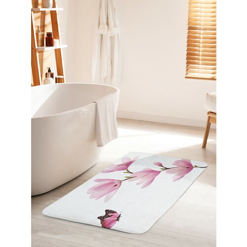 Коврик для ванной комнаты и туалета противоскользящий JoyArty "Одинокая орхидея" 60х100 см