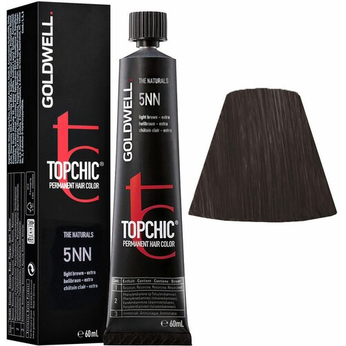 Goldwell Topchic стойкая крем-краска для волос, 5NN светло-коричневый экстра, 60 мл